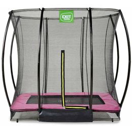 EXIT Silhouette Bodentrampolin 153x214cm mit Sicherheitsnetz - rosa