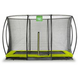 EXIT Silhouette Bodentrampolin 214x305cm mit Sicherheitsnetz - grün - Grun