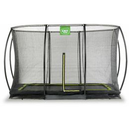 EXIT Silhouette Bodentrampolin 214x305cm mit Sicherheitsnetz - schwarz