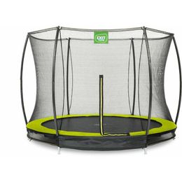 EXIT Silhouette Bodentrampolin ø244cm mit Sicherheitsnetz - grün