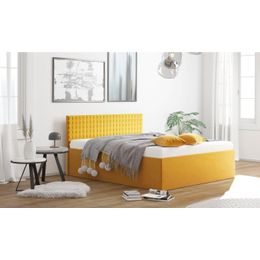 Westfalia Schlafkomfort Polsterbett, mit Bettkasten bei Ausführung mit Matratze, gelb
