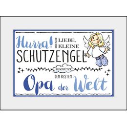 queence Bild Schutzengel Opa, Engel (1 St), blau
