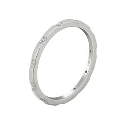 CAI CAÏ Fingerring »925 Silber rhodiniert mit Zirkonia Stacking« weiß 052 (16,6) Ring 925 Sterling Silber rhodiniert mit Zirkonia