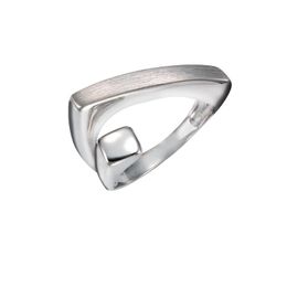 Vivance Fingerring »925 Silber rhodiniert 13, 5mm breit« weiß 058 (18,5) Außergewöhnlicher Ring aus 925 Sterling Silber