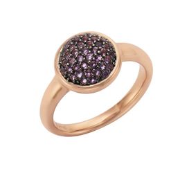 JAMELLI Fingerring »925 Silber rosé vergoldet Amethyst« rot 054 (17,2) Angenehmer Tragekomfort