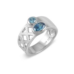 Vivance Fingerring »925-/ Sterling Silber rhodiniert Zirkonia« weiß 054 (17,2) Ring aus 925/- Sterling Silber rhodiniert