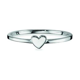 CAI CAÏ Fingerring »925/- Sterling Silber rhodiniert Herz« weiß 058 (18,5) Ring mit kleinem Herz