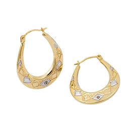Vivance Paar Creolen &raquo;stylish&laquo; Gelbgold 375 hochwertiges Creolenpaar mit Muster aus 375er-Gelbgold