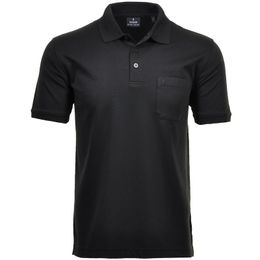 Ragman Poloshirt Schwarz Leichte Baumwollmischung