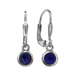 Vivance Paar Ohrhänger »925 Silber mit Lapis« weiß + blau one-size Schöne Ohrringe aus 925 Sterling Silber rhodiniert