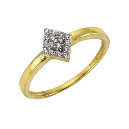 Diamonds by Ellen K. FASCINATION BY ELLEN K. Fingerring »375 Gelb Zirkonia« gelb 016 (50,5) Edler Damen Ring aus echtem 375 Gold