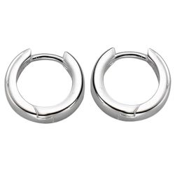 ZEEme Paar Creolen »925 Sterling Silber rhodiniert« weiß one-size Damen Ohrringe 925 Silber