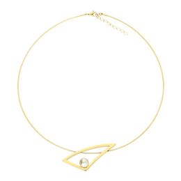 Vivance Collier »pure elegance« edelstahlfarben schickes Collier mit goldfarbener IP-Beschichtung