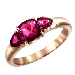Creazione Bijoux Fingerring »750/- Rotgold mit Turmalin« rot 054 (17,2) Premium-Qualität: AAA