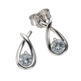 Vivance Paar Ohrstecker »925/- Sterling Silber 2x Blautopas« weiß + blau one-size Klassisches Design
