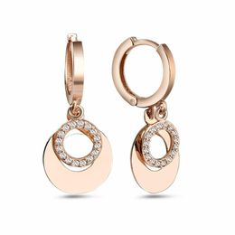 dKeniz Paar Creolen »925/- Sterling Silber rosévergoldet« Rosé + weiß one-size Moderner Schmuck