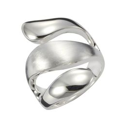 Vivance Fingerring »925 Silber rhodiniert glanz matt« weiß 062 (19,7) Eleganter Ring aus 925 Sterling Silber rhodiniert