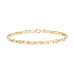 Vivance Goldarmband »stampato look« Gelbgold 375 edles Armband aus 375er-Gelbgold