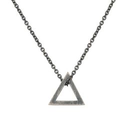 CAI CAÏ Kette mit Anhänger »925/- Silber matt oxidiert Dreieck« Silbergrau 60 cm Matt-oxidierte Oberfläche