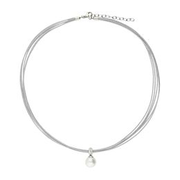 Vivance Collier »Perle« stahlgrau elegantes Collier