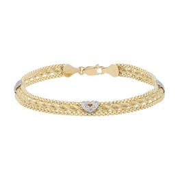 Vivance Damen Armband &raquo;Herz&laquo; gelb