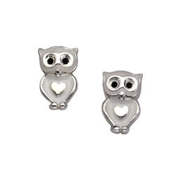 Vivance Paar Ohrstecker &raquo;925/- Sterling Silber Eule&laquo; wei&szlig; one-size Niedliche Ohrstecker aus 925/- Sterling Silber