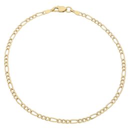 Vivance Armband &raquo;Figaro&laquo; Gelbgold 585 edles Figaroketten-Armband
