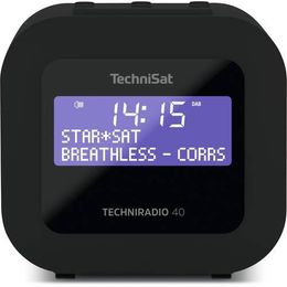 Technisat TECHNIRADIO 40 - DAB+ Radiowecker (einstellbare Weckzeiten, dimmbares Display, USB Ladefunktion) schwarz