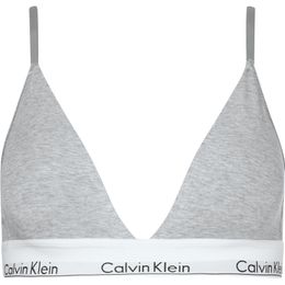 Calvin Klein Triangel-BH, Logo-Bund, für Damen, grau, M