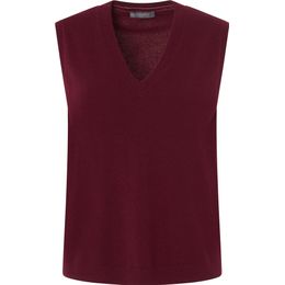 GALERIA Cashmere Pullunder "York", V-Ausschnitt, für Damen, rot, 42