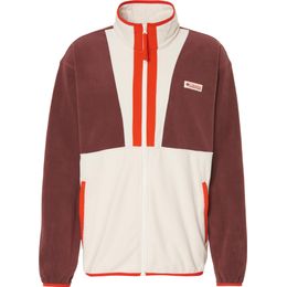 Columbia Fleecejacke, Stehkragen, Reißverschluss, Logo-Detail, für Herren, beige, S