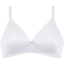 Naturana Schalen-BH, Uni, schmale Träger, Schleife, für Damen, weiß, 80A