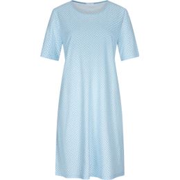 Mey Emelie Nachthemd, Kurzarm, gepunktet, für Damen, blau, 38
