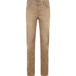 Alberto Luxury T400® Jeanshose "Pipe", Used-Waschung, für Herren, beige, 33/34