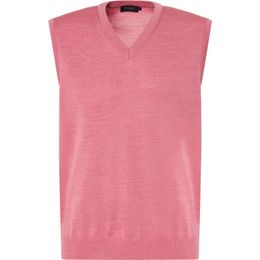 Maerz Muenchen Wollpullunder, V-Ausschnitt, für Herren, pink, 54