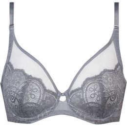 Mey Stunning Bügel-BH, Spitze, schmale Träger, für Damen, grau, 85/B