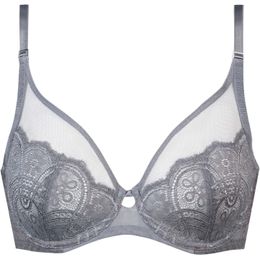 Mey Stunning Bügel-BH, Spitze, schmale Träger, für Damen, grau, 85/E