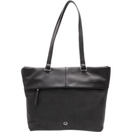 Gerry Weber Shopper, Kunstleder, Emblem, uni, für Damen, schwarz