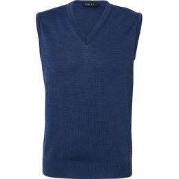 Maerz Muenchen Wollpullunder, V-Ausschnitt, für Herren, blau, 50