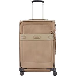 Samsonite 4-Doppelrollen-Trolley, Weichgepäck, TSA-Schloss, beige