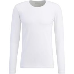 Calida Cotton Code Langarm-Shirt, uni, für Herren, weiß, S