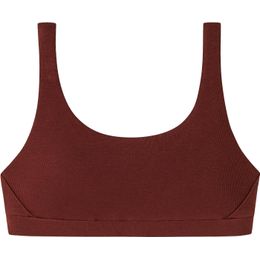 Schiesser Pure Rib Bustier, Rippstruktur, Unterbrustband, für Damen, braun, 44