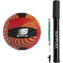 Sunflex Beachvolleyball Ball Slpash Größe 5 rot inkl. Pumpe