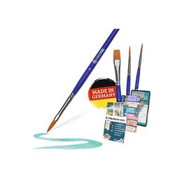 CreaTek Malpinsel Premium Pinselset Aquarellfarben 4 hochwertige Aquarellpinsel Aquarell