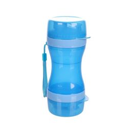 Flamingo Futterbehälter 2-in-1 Reisebecher für Wasser + Futter Bassie blau