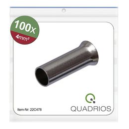 Quadrios Aderendhülsen Quadrios 22C478 Aderendhülse 4 mm² Unisoliert 100 St.