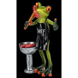 Figuren Shop GmbH Tierfigur Lustige Frosch Figur beim Grillen