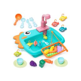 Wenta Kinder-Küchenset Multifunktionale Spielzeugküchenspüle