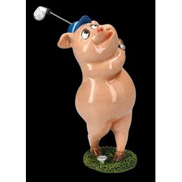 Figuren Shop GmbH Tierfigur Lustige Schweine Figur beim Golfen