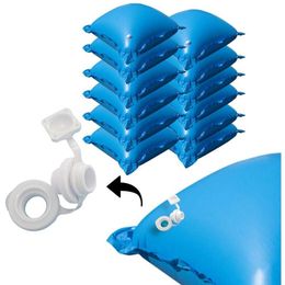 Evolution 20 Poolkissen Luftkissen für Winter Abdeckung Luftpolster Pool mit Ösen - Set - blau